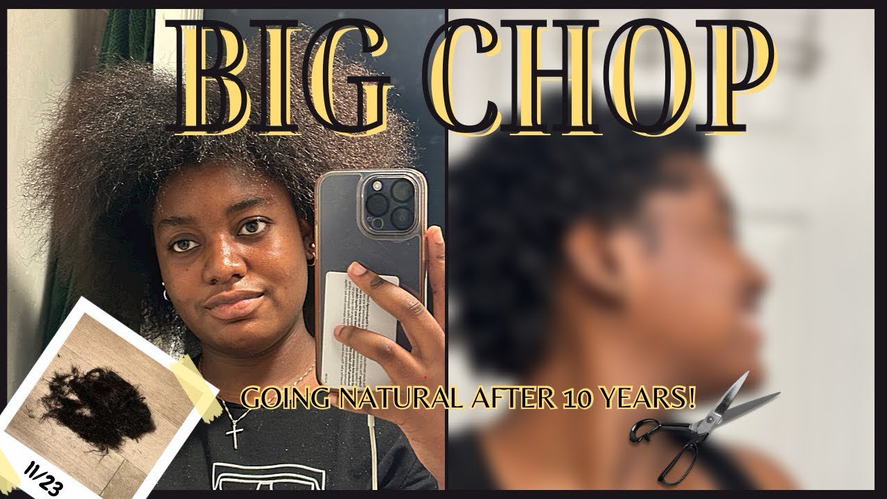 BIG CHOP || I cut my hair after 10 years of being relaxed! - YouTube