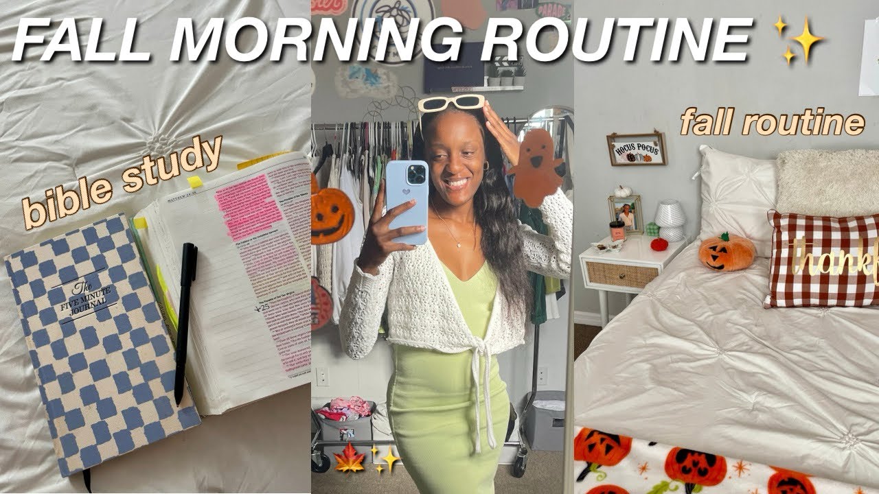 FALL MORNING ROUTINE | cozy & productive - YouTube