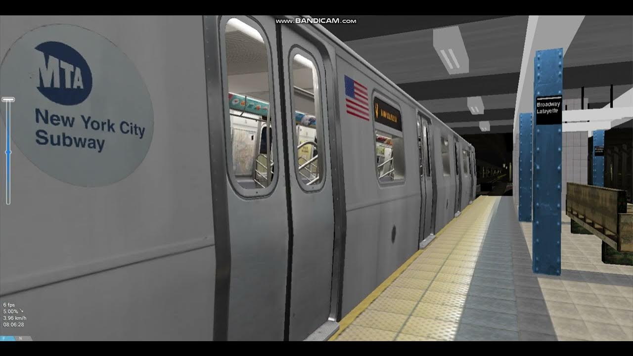 Openbve New 2022 R160B Siemens V Train Arriving & Departing at Broadway-Lafayette Street - YouTube