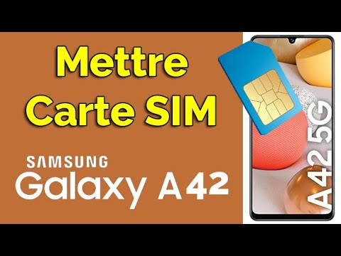 Comment mettre une Carte SIM dans un Samsung A42, insérer carte SIM ...