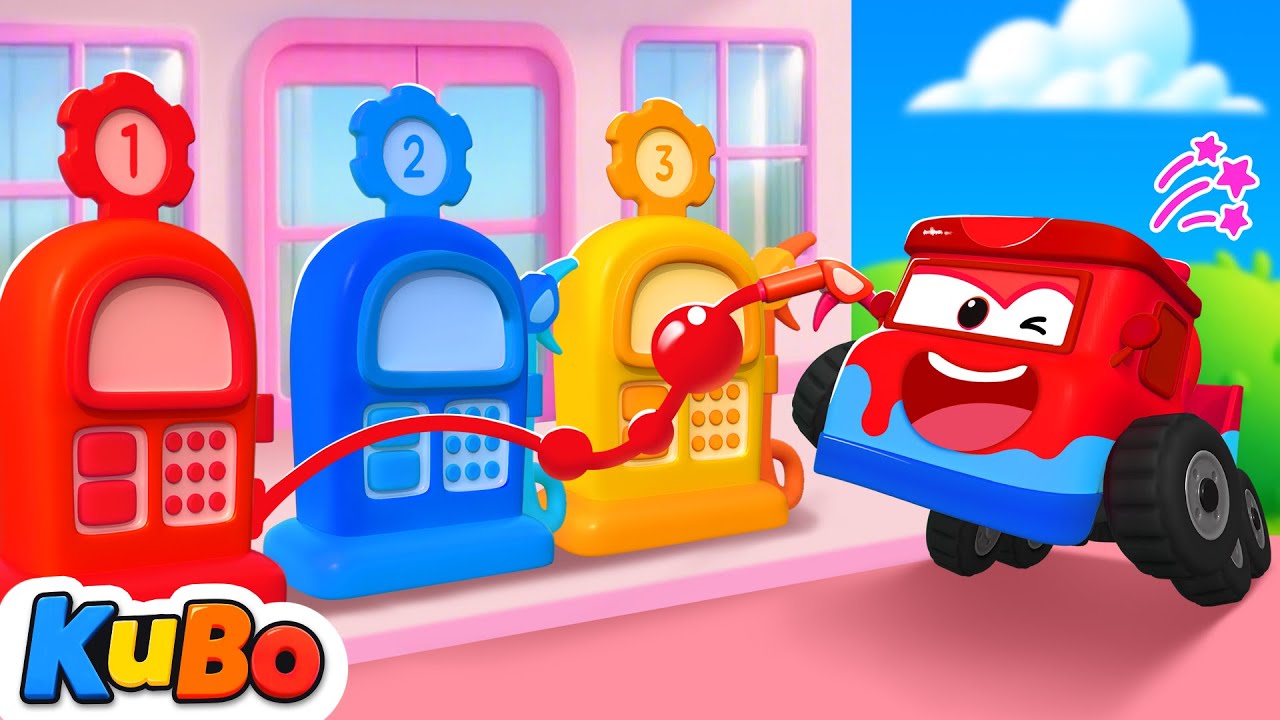 [NEW]Let's Construct A Colorful Gas Station! | Kubo | Fun Colors for ...
