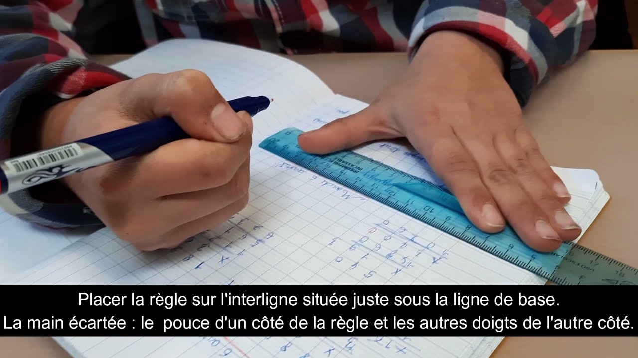 Souligner à la règle - YouTube
