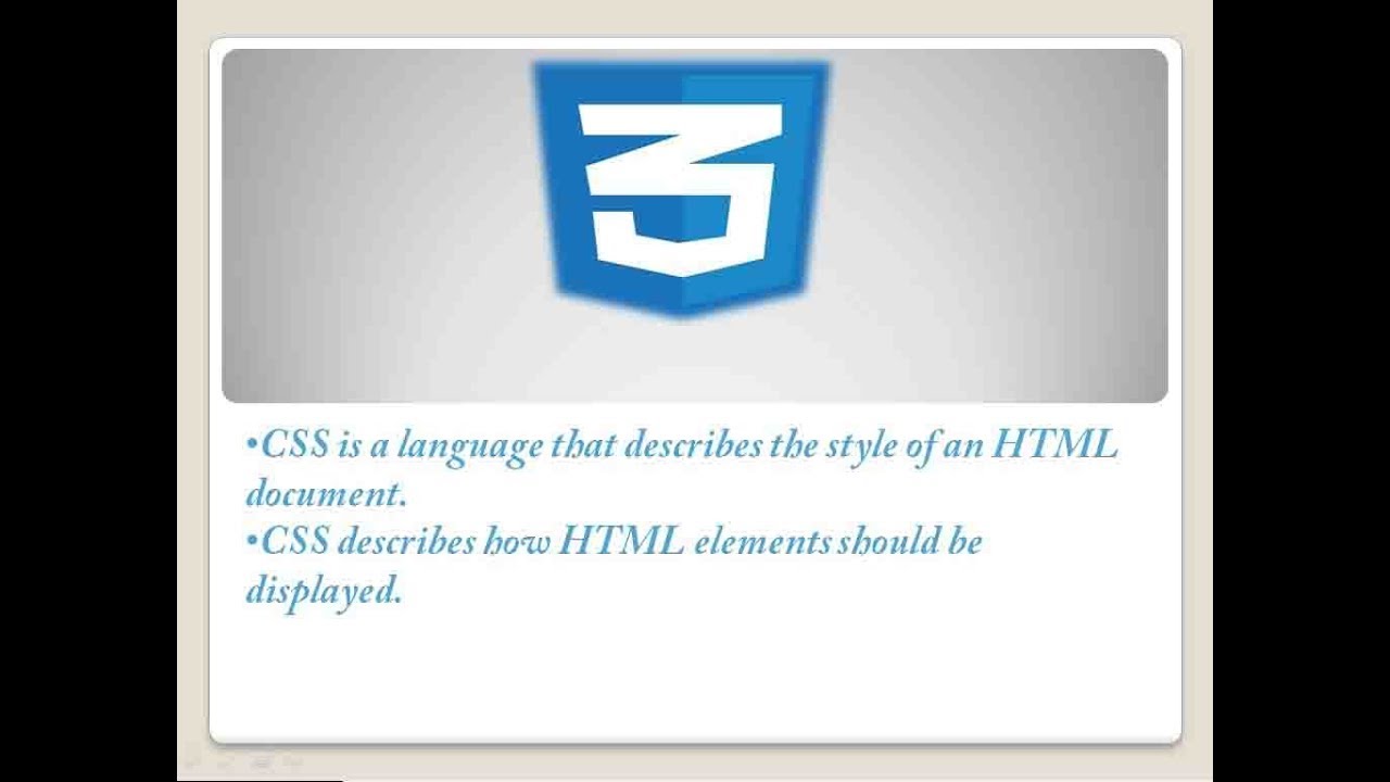 Css Introduction 01 Youtube