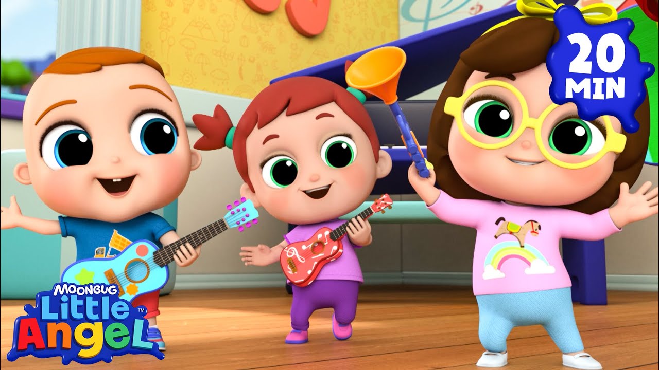 We Learn To Play Instruments | Fun Sing Along Songs by @LittleAngel ...