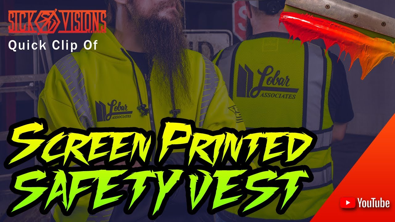 Screen Printing B Roll - Screen Printing Safety Vest - YouTube