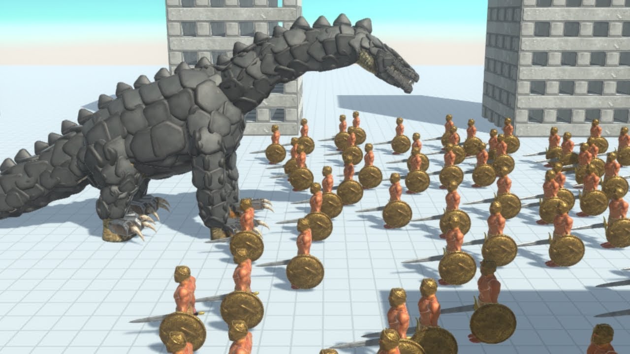 Paleosaurus vs 100 Ancient Human ARBS Animal Revolt Battle Simulator ...