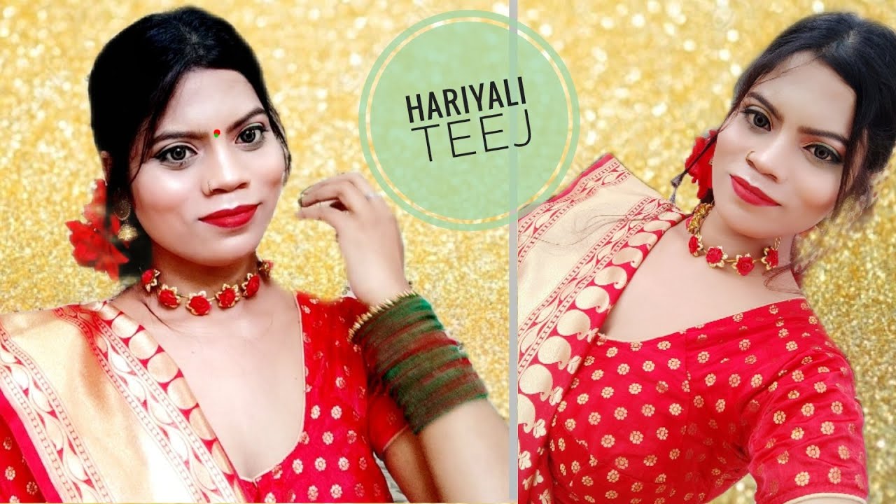 Teej Makeup | Teej Makeup Look | step by step quick & easy Teej Makeup ...