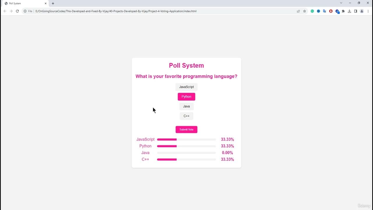1 1 Poll System Application Preview - YouTube