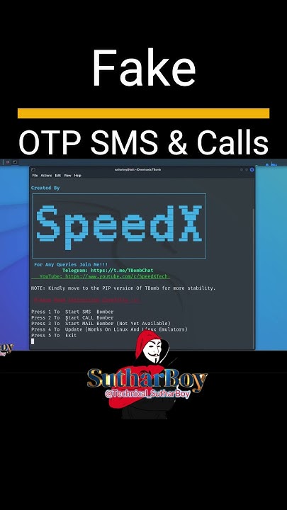 OTP SMS Bombing & OTP Call Bombing | Kali Linux Operating System | Fake ...
