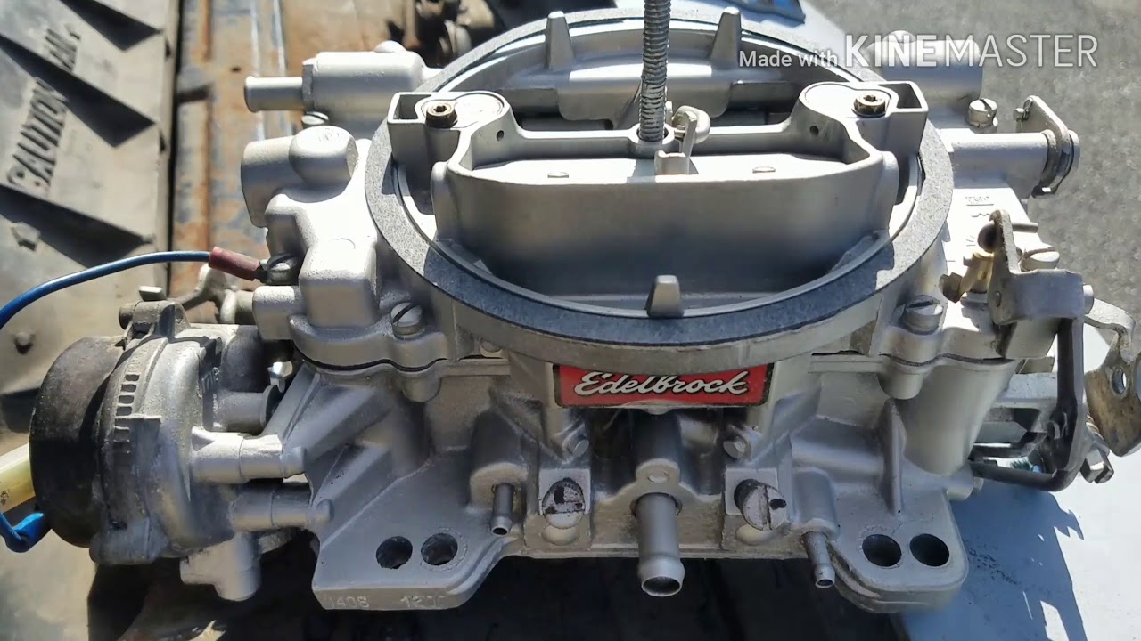 Quadrajet swap to Edelbrock 1406 86 cutlass - YouTube