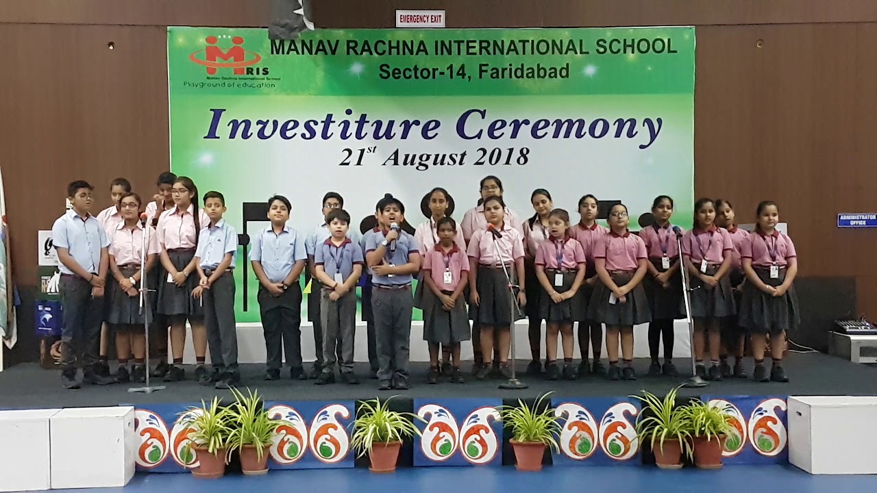 Melodious Beginning of Investiture Ceremony @MRIS-14, Faridabad - YouTube