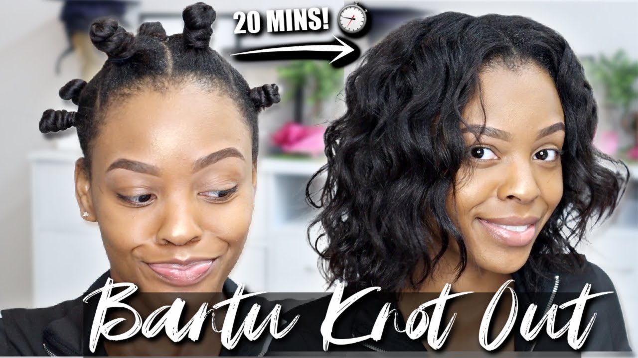 Medium Hair Bantu Knot Out