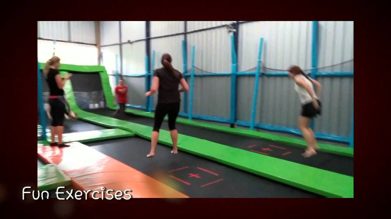 Happy at funny jump trampoline hall Bangkok - YouTube