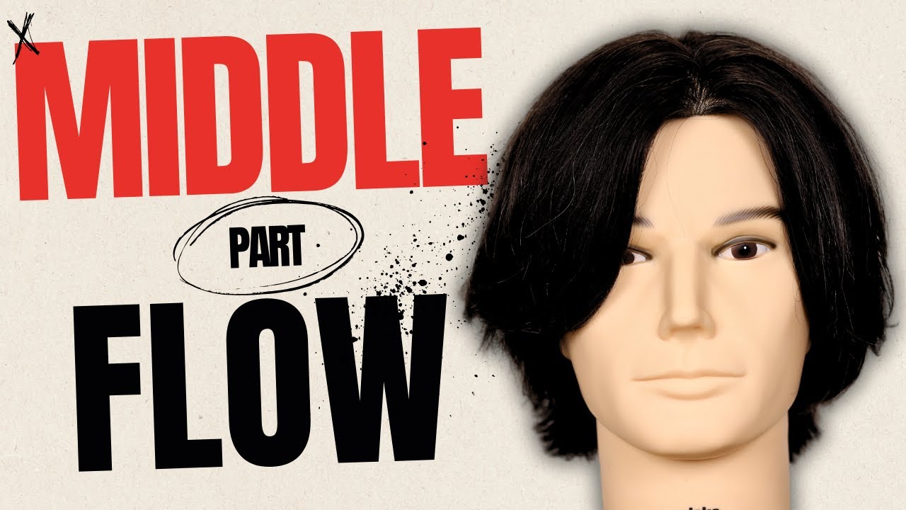 Middle Part Flow Haircut Tutorial - YouTube