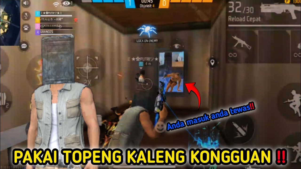 EPIK MOMENT PAKE TOPENG KALENG!! - GAMEPLAY FREE FIRE TERBARU - YouTube