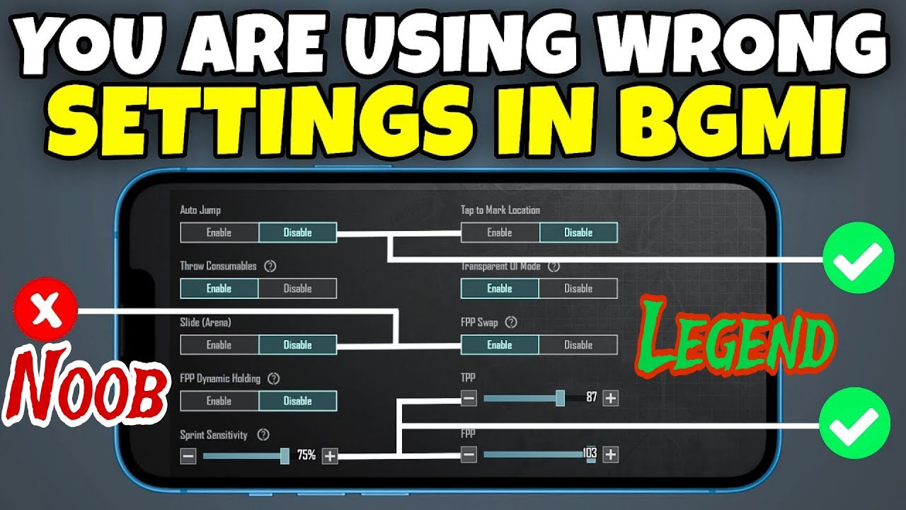 😳BGMI All New Basic & Advance SETTINGS/CONTROLS | Perfect BGMI Settings ...