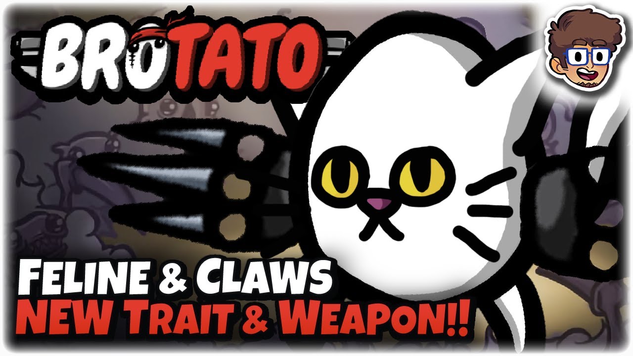 NEW Character & Weapon: Feline & Claws!! | Brotato: Modded - YouTube