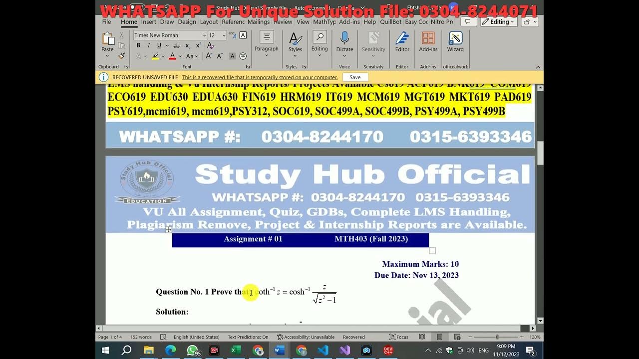 MTH403 Assignment 1 Solution Fall 2023 - YouTube