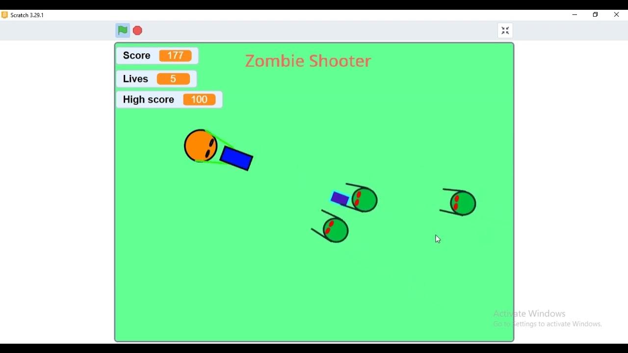 Zombies shooter on Scratch - YouTube