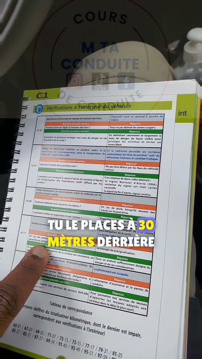 Les questions du permis de conduire en 2025Questions 7 et 71. Vérifications intérieures - YouTube