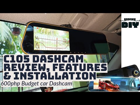 DASHCAM C105 FEATURES, INSTALLATION, & after 3mos REVIEW on my S-PRESSO | Video Quality FHD nga ...