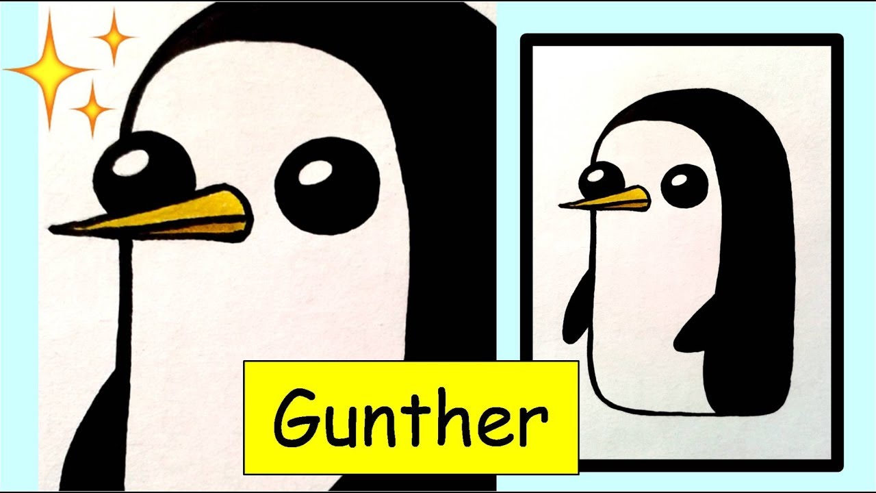 Dibujando a Gunter♥ | How to draw Gunter - Adventure time Tutorial ...