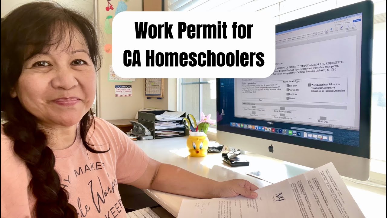 California Homeschool - How to get a work permit for your child - YouTube
