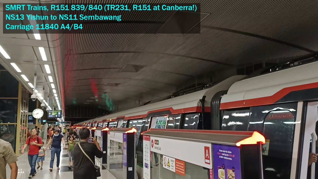 [R151 at Canberra!] SMRT Trains - Alstom R151 [839/840] [Yishun → ...