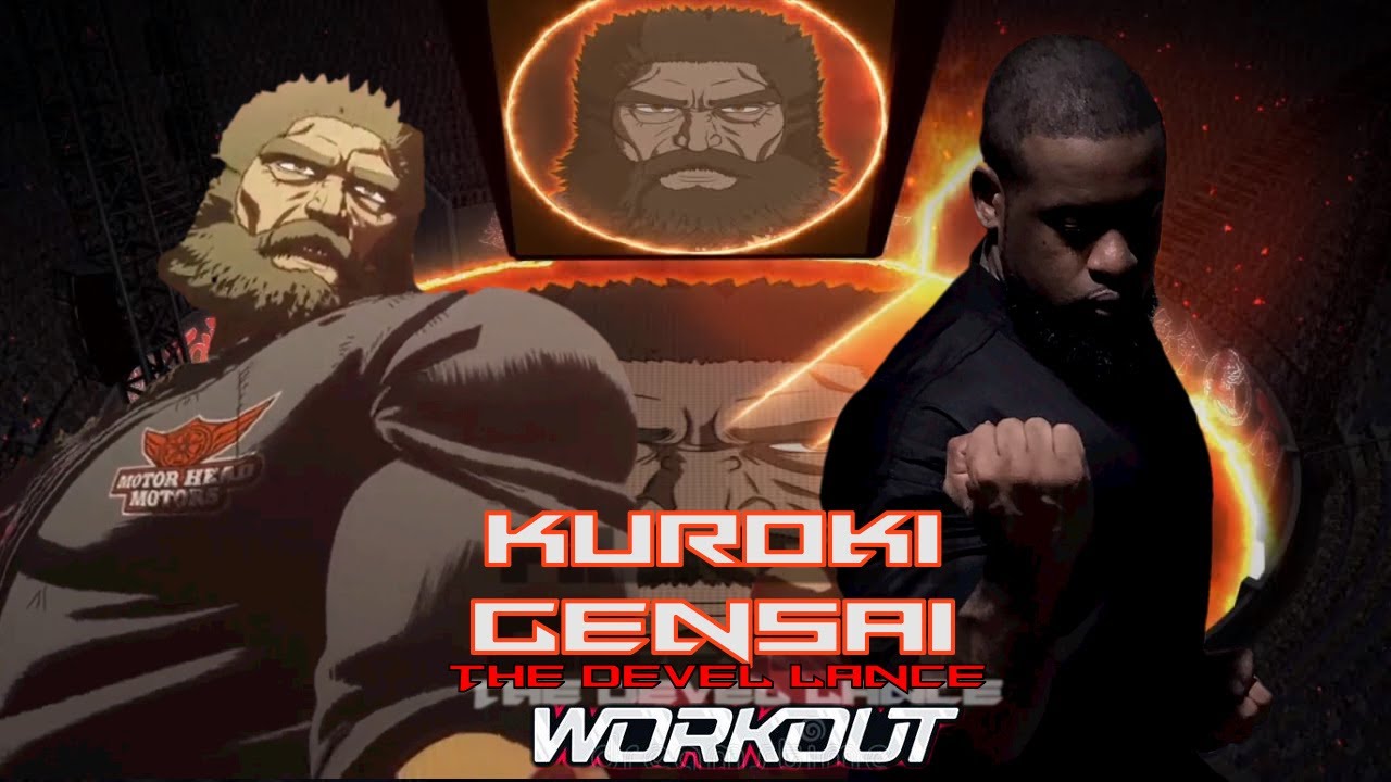 Kuroki Gensai "The Devil Lance" Workout: Kengan Ashura |Anime Training ...