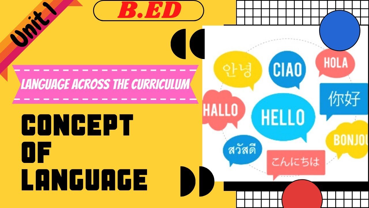 Concept of language / unit 1 / language across the curriculum / 1st ...