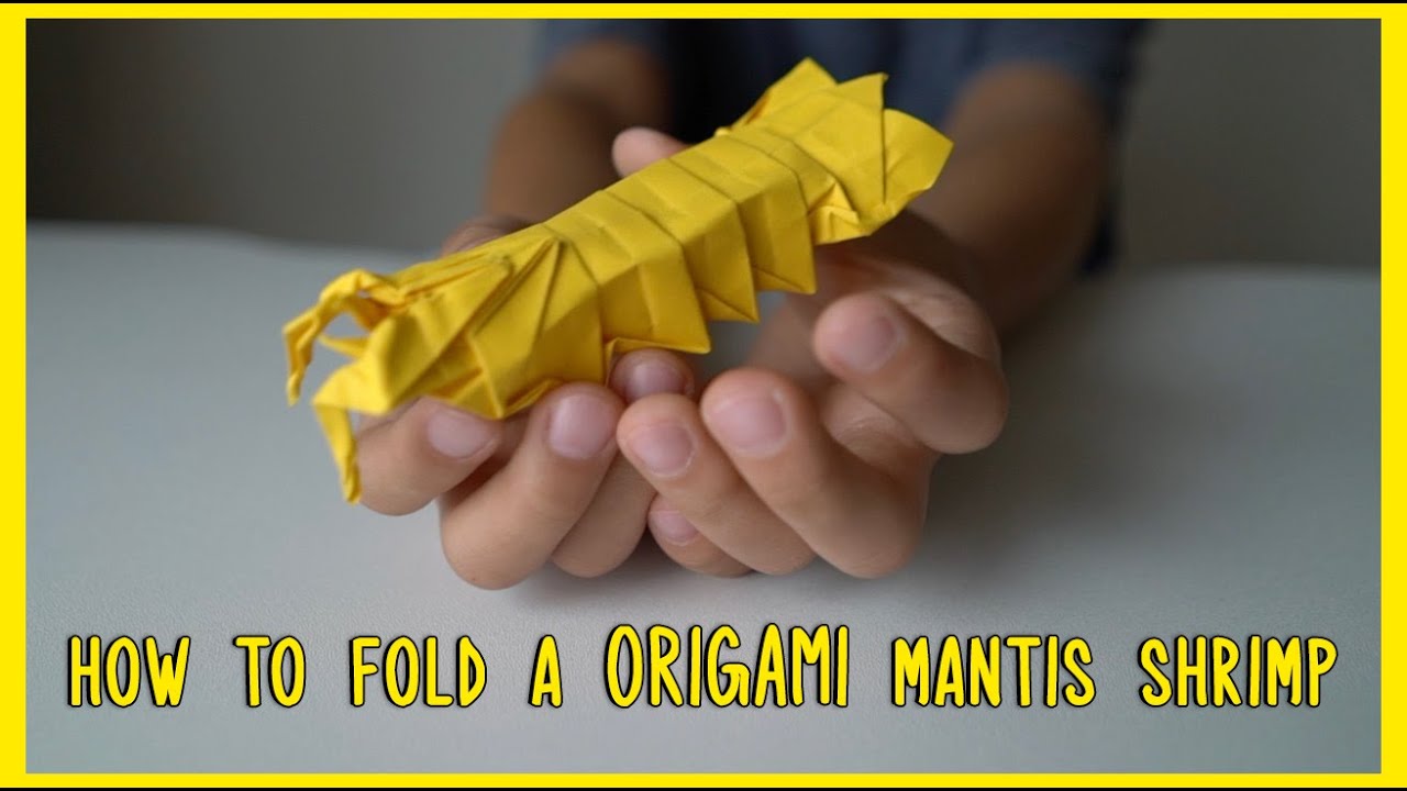 How to fold a origami mantis shrimp - intermediate level - YouTube