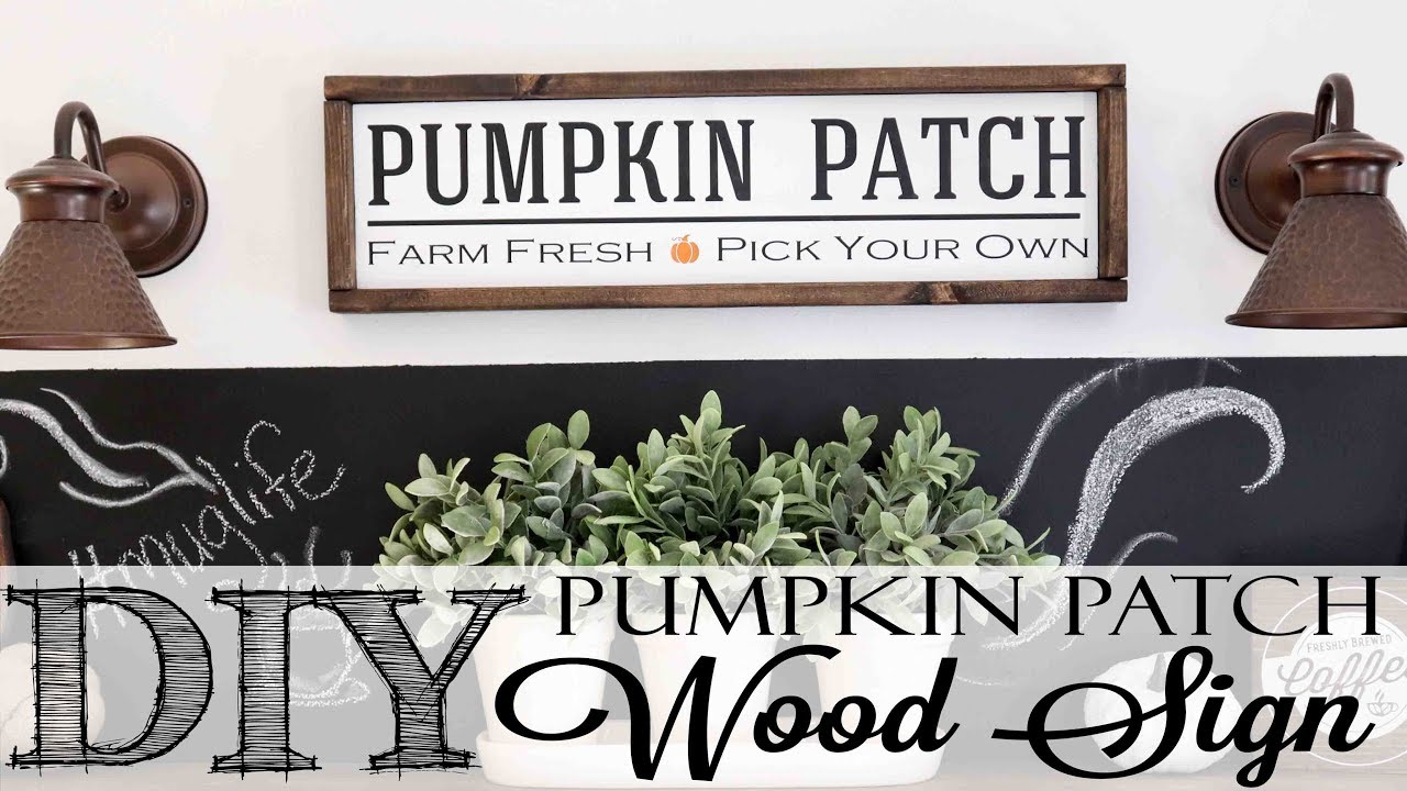 DIY Pumpkin Patch Wood Sign - YouTube