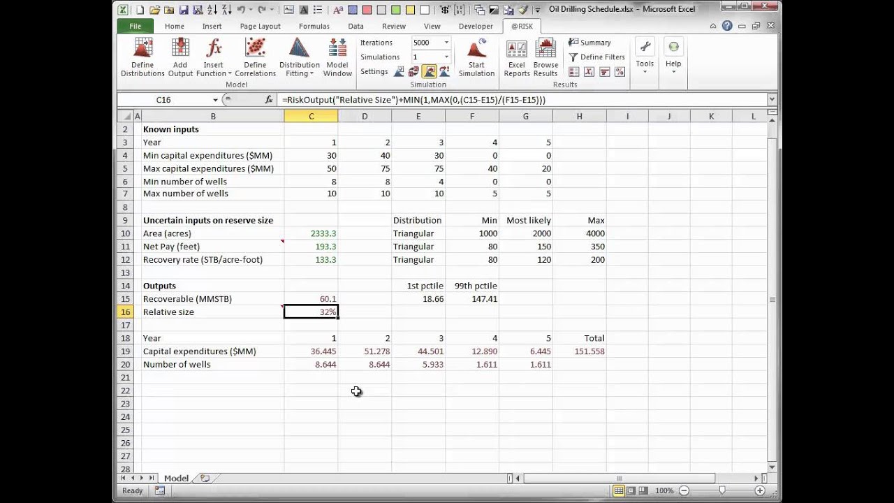 Example Model - Oil Drilling Schedule - YouTube
