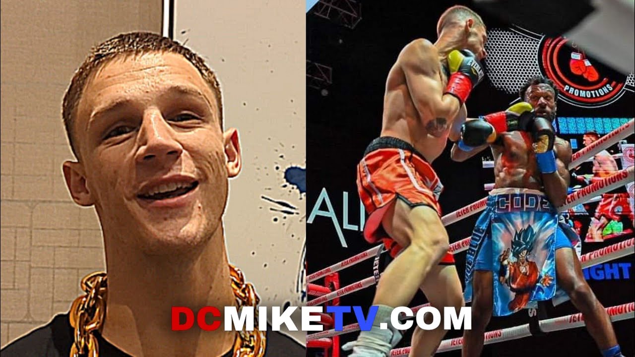 BAZOOKA JOE VEAZEY AFTER STOPPING KILPATRICK IN THE 2ND ROUND; TALKS ...