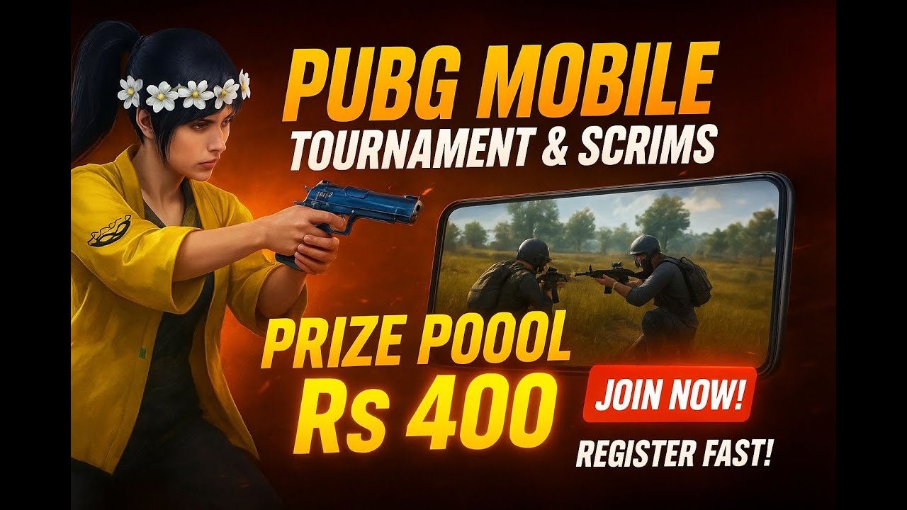 PUBG Mobile Tournament LIVE | Custom Room Scrims | Prize Pool Rs400 ...