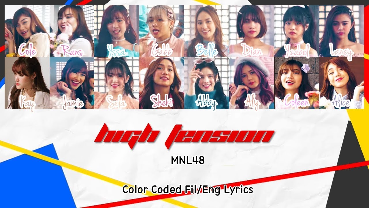 「High Tension」MNL48 (Color Code Fil/Eng Lyrics) - YouTube