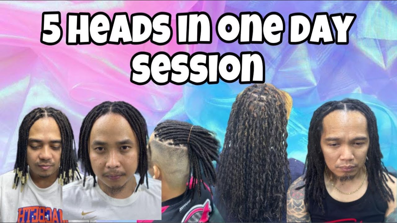 5 HEADS DREADLOCK SESSION IN ONE DAY / DREADMANILA - YouTube