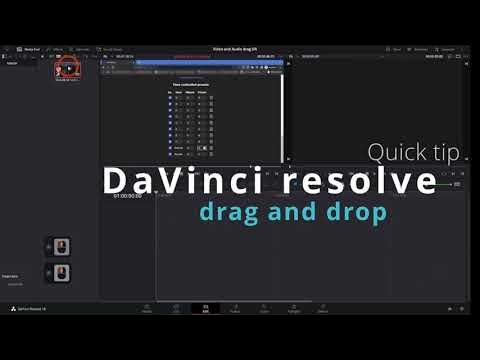 Quick Tip: DaVinci Resolve Drag and drop onto the timeline. - YouTube