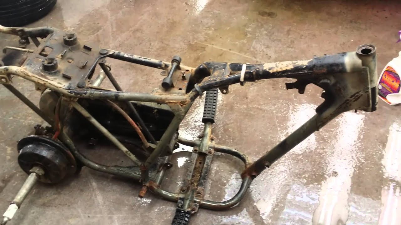83' HONDA ATC 185S FRAME READY FOR POWER WASH 008 - YouTube