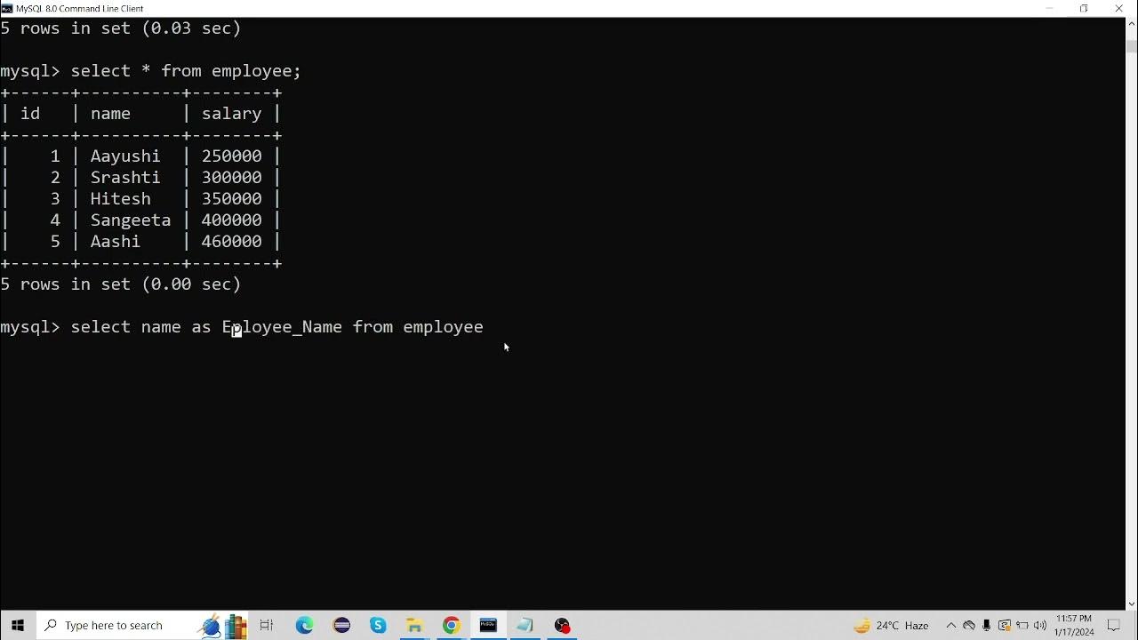 Basic MYSQL Tutorial : Part-13 (Alias Operator) - YouTube