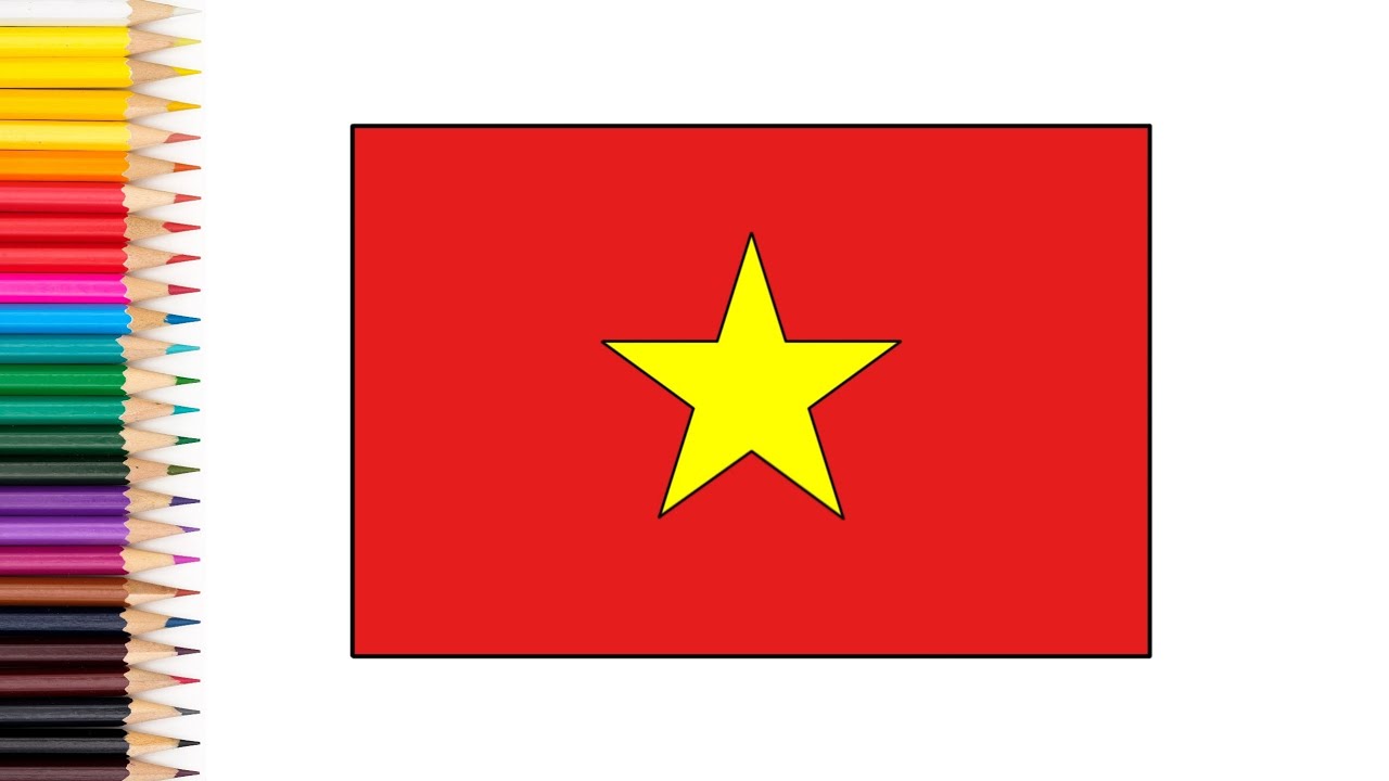 How to draw the Vietnam flag step by step - YouTube