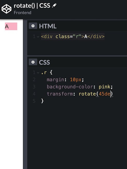 37 Rotate Css Frontend Take It Easy Shorts Youtube