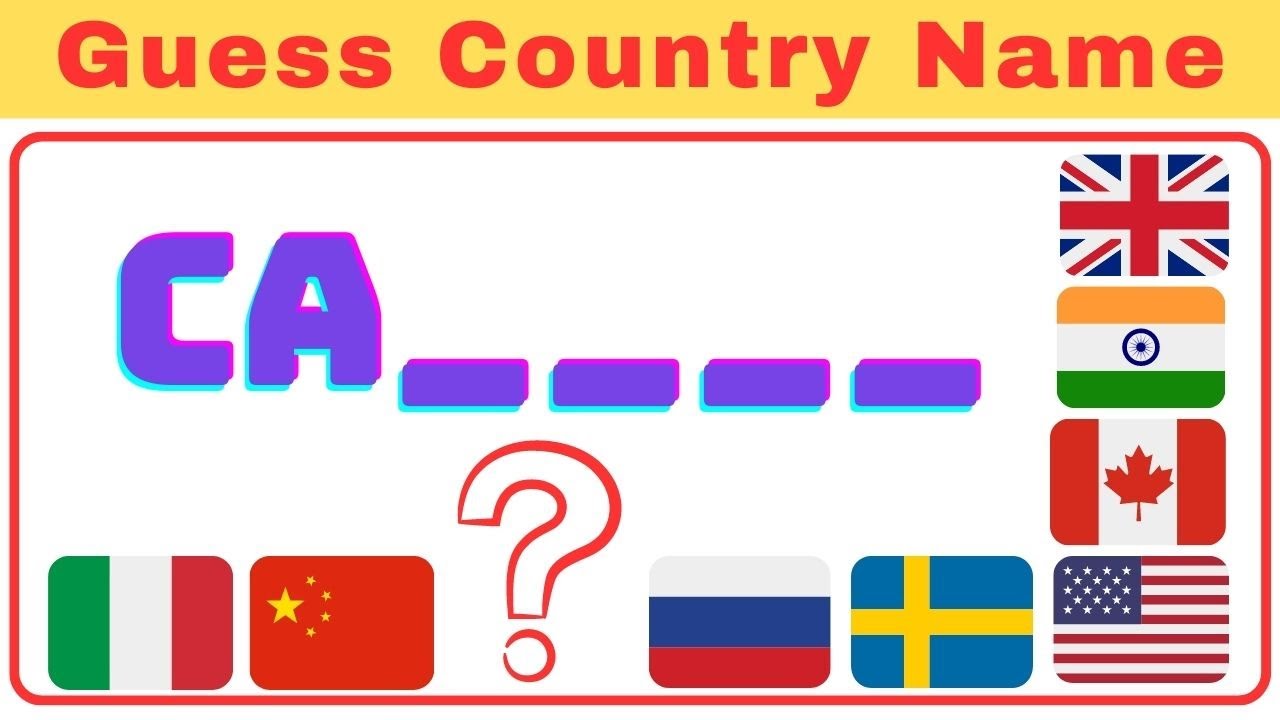 Guess the country name | Fill the missing letters - YouTube