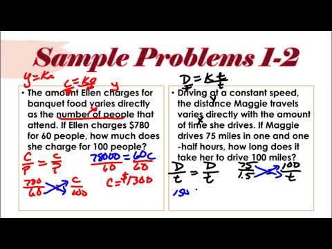 Lesson 70 Solving Direct Variation Problems - YouTube