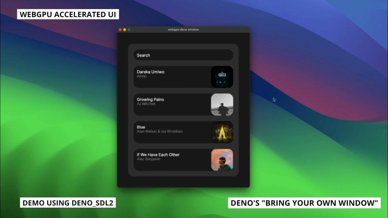 WebGPU accelerated GUI rendering demo in Deno - YouTube
