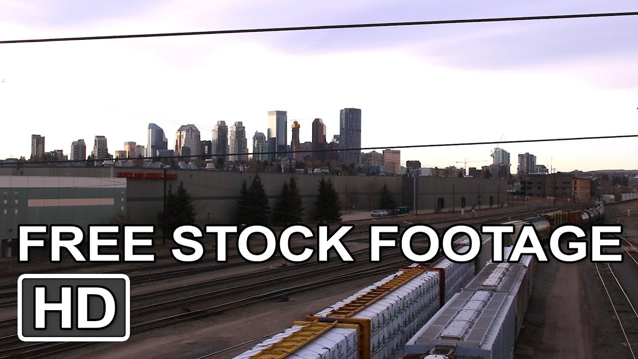 Free Stock Footage! *Skyline with Train [HD] - YouTube