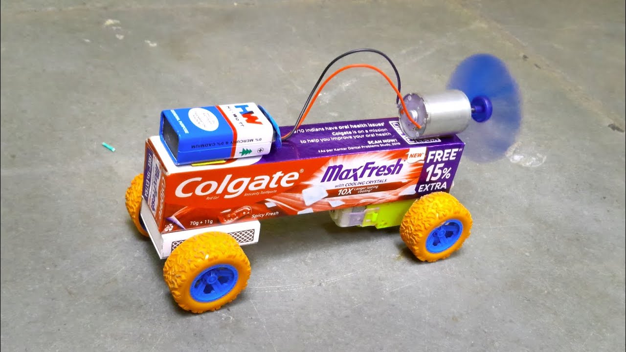 amaging Van made of Colgate box and DC motor |Colgate box Van| jamsh ...