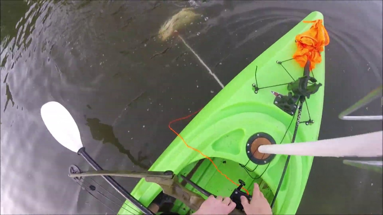 Kayak Bow fishing on the Meramec River - YouTube
