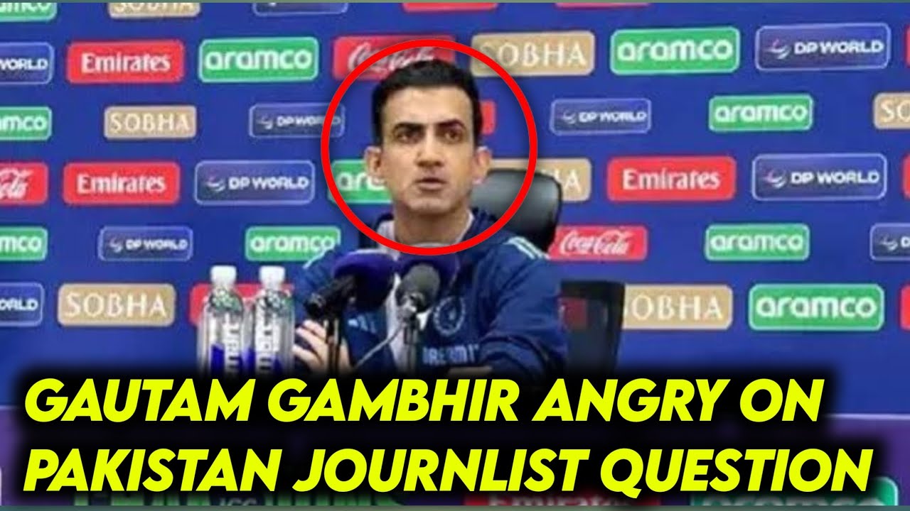 Gautam Gambhir Press Conference | Gautam Gambhir Angry On Pakistan ...