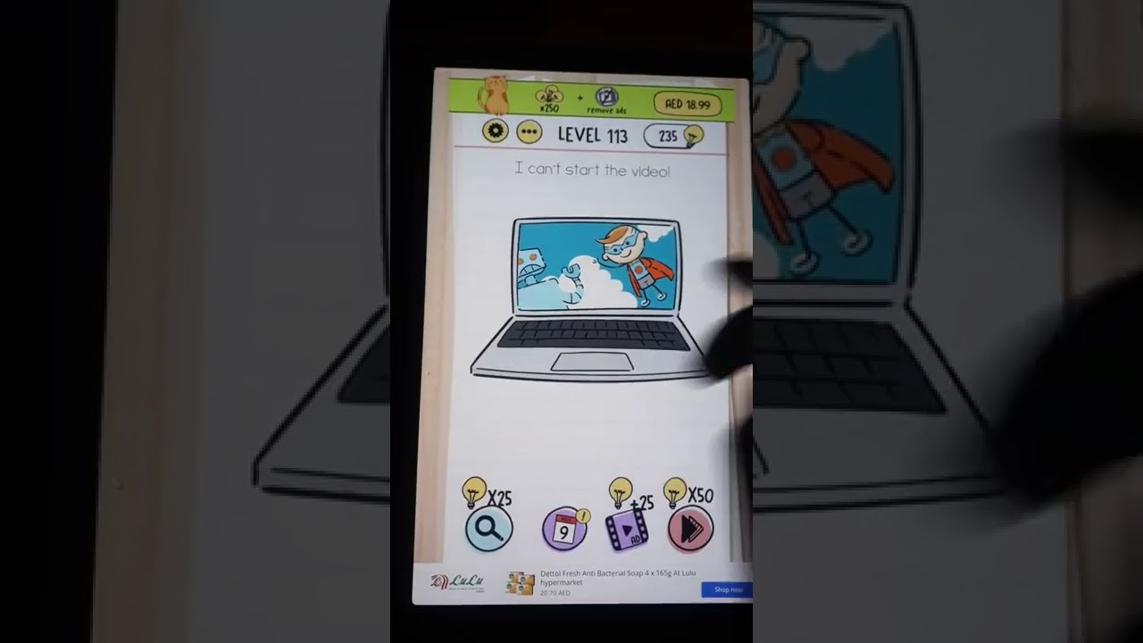 I can't start the video Level 113 brain test - YouTube